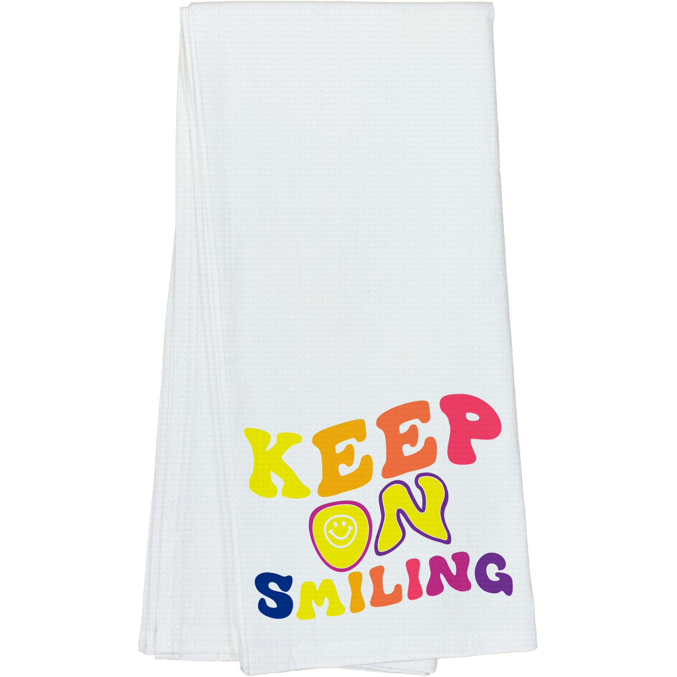 Keep on Smiling, Motivational Quote, Groovy Retro Wavy Text Merch Gift ...