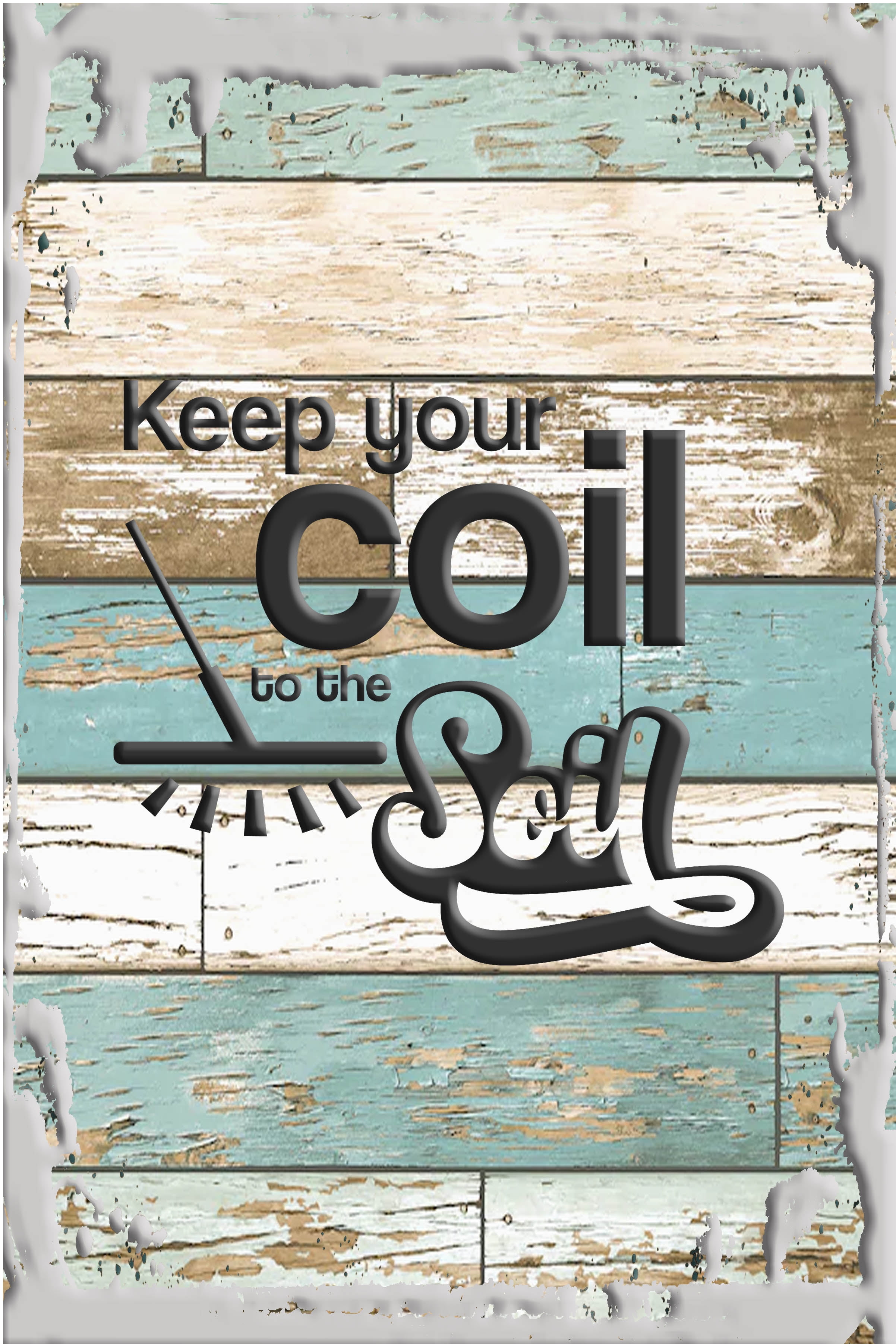 Keep your coil to soil metal detector funny discover beach White Wall ...