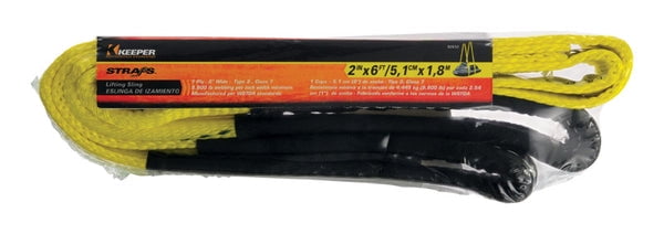 Keeper 02612 Flat Loop Lift Sling, 2" x 6', Each - Walmart.com