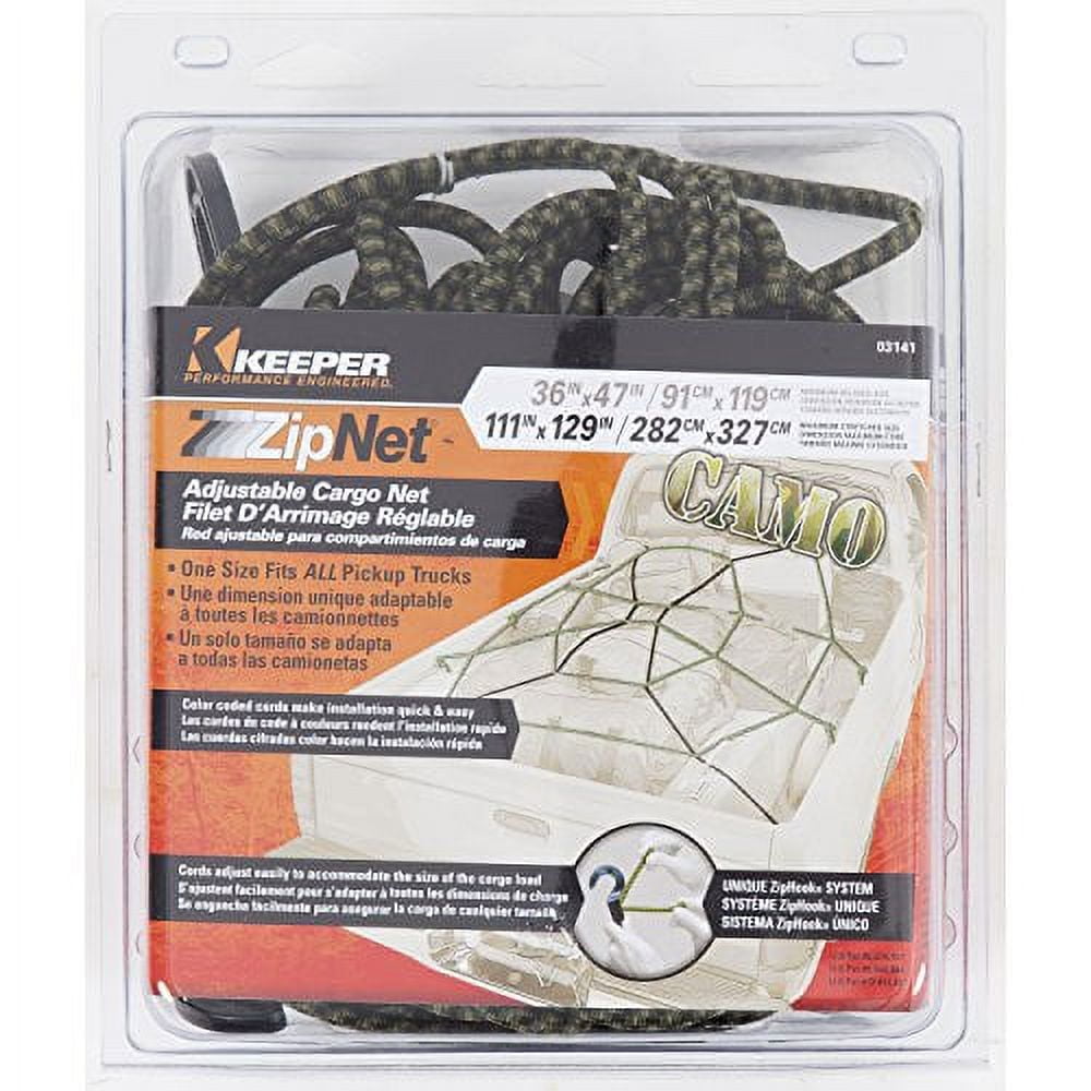 Keeper 03141 ZipNet Adjustable Cargo Net - Camo - Walmart.com