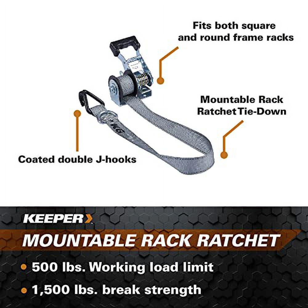 Keeper 05530-3 1-1/2" x 8’ Mountable Rack-Ratchet with 500 lbs. Working ...