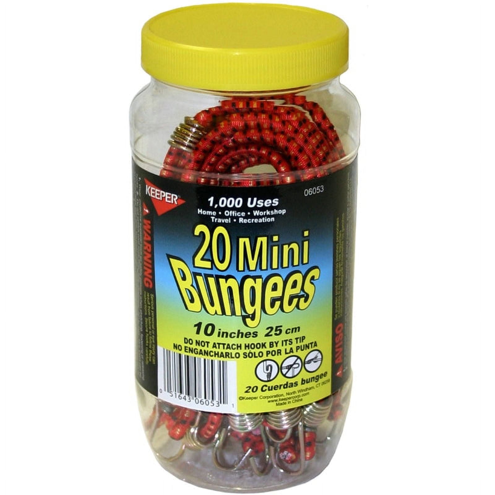 Keeper 06053 Mini Bungee Cord with Steel hooks, 10", Assorted Colors ...