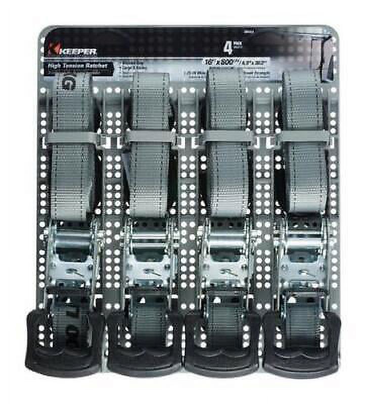 Keeper 1.25 in. W X 14 ft. L Gray Tie Down w/Ratchet 800 lb 1 pk ...