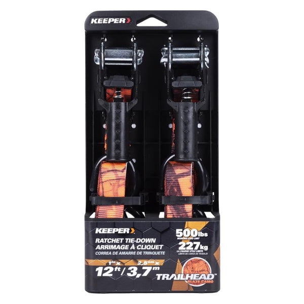 Keeper 12 ft. L Camo Ratchet Tie Down 500 lb 2 pk - Walmart.com