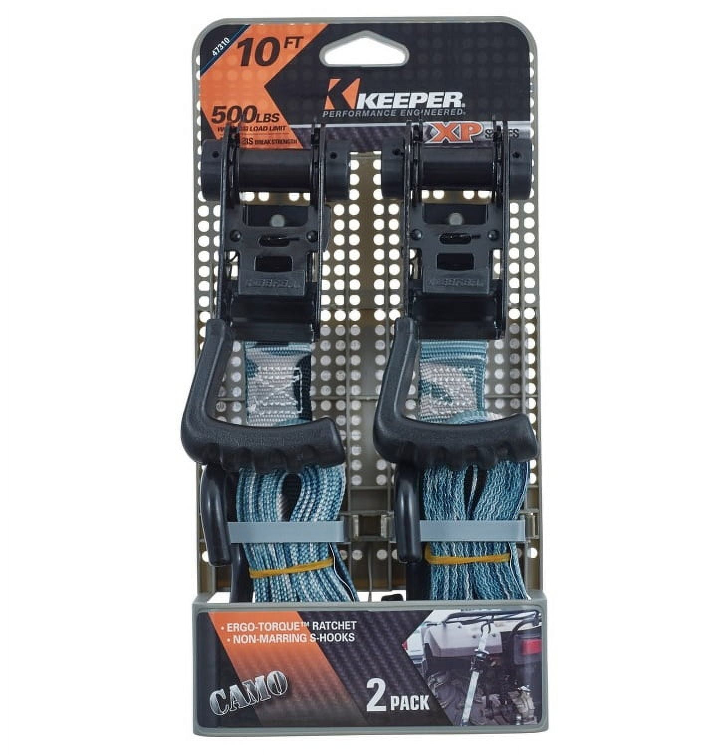 Keeper 47310 Ratchet Tie Down Strap, Camouflage, 10' L - Walmart.com