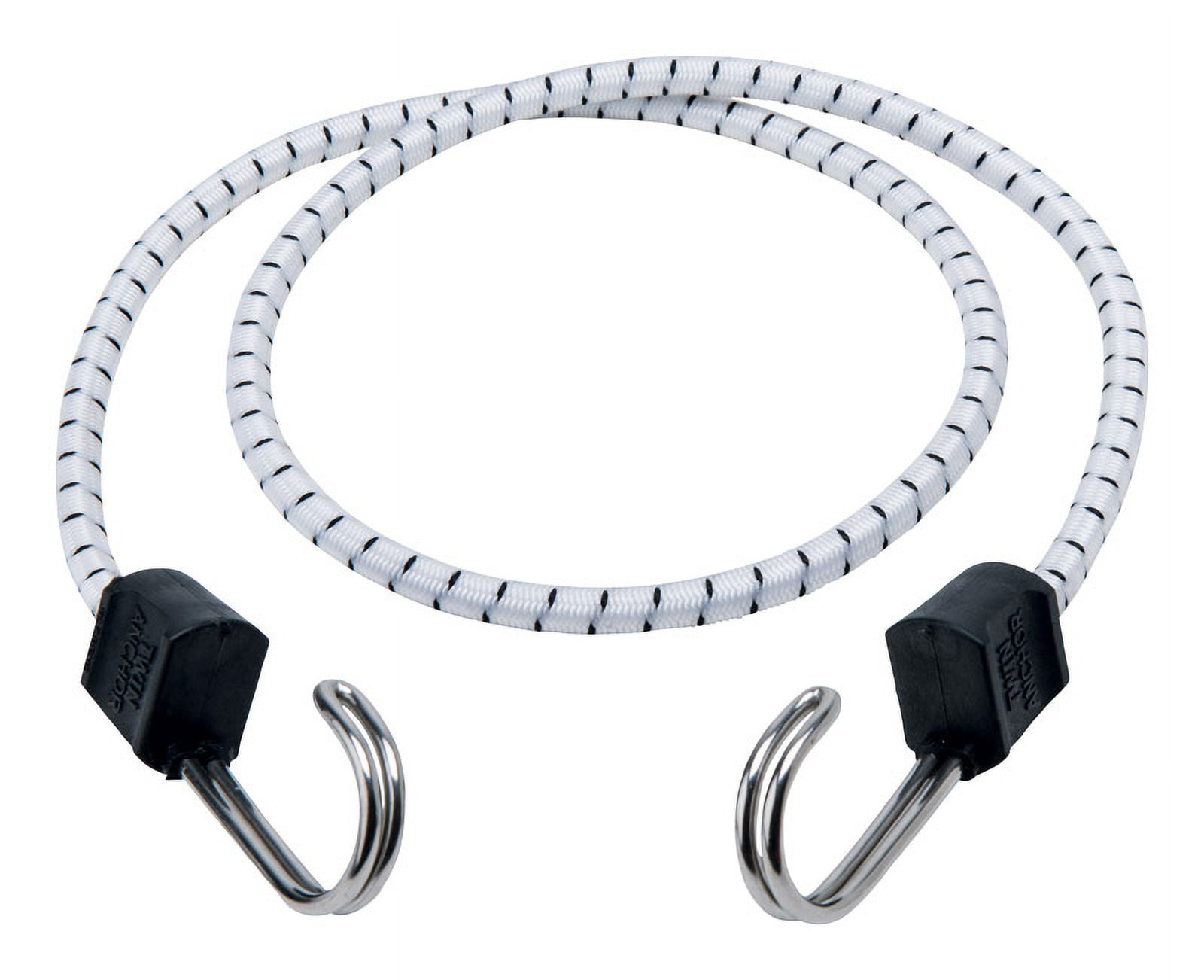 Keeper 8866550 40 in. Marine Twin Anchor Bungee Cord, White & Black ...