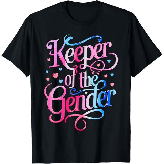 Keeper Of The Gender Cute Reveal Baby Announcement T-Shirt - Walmart.com