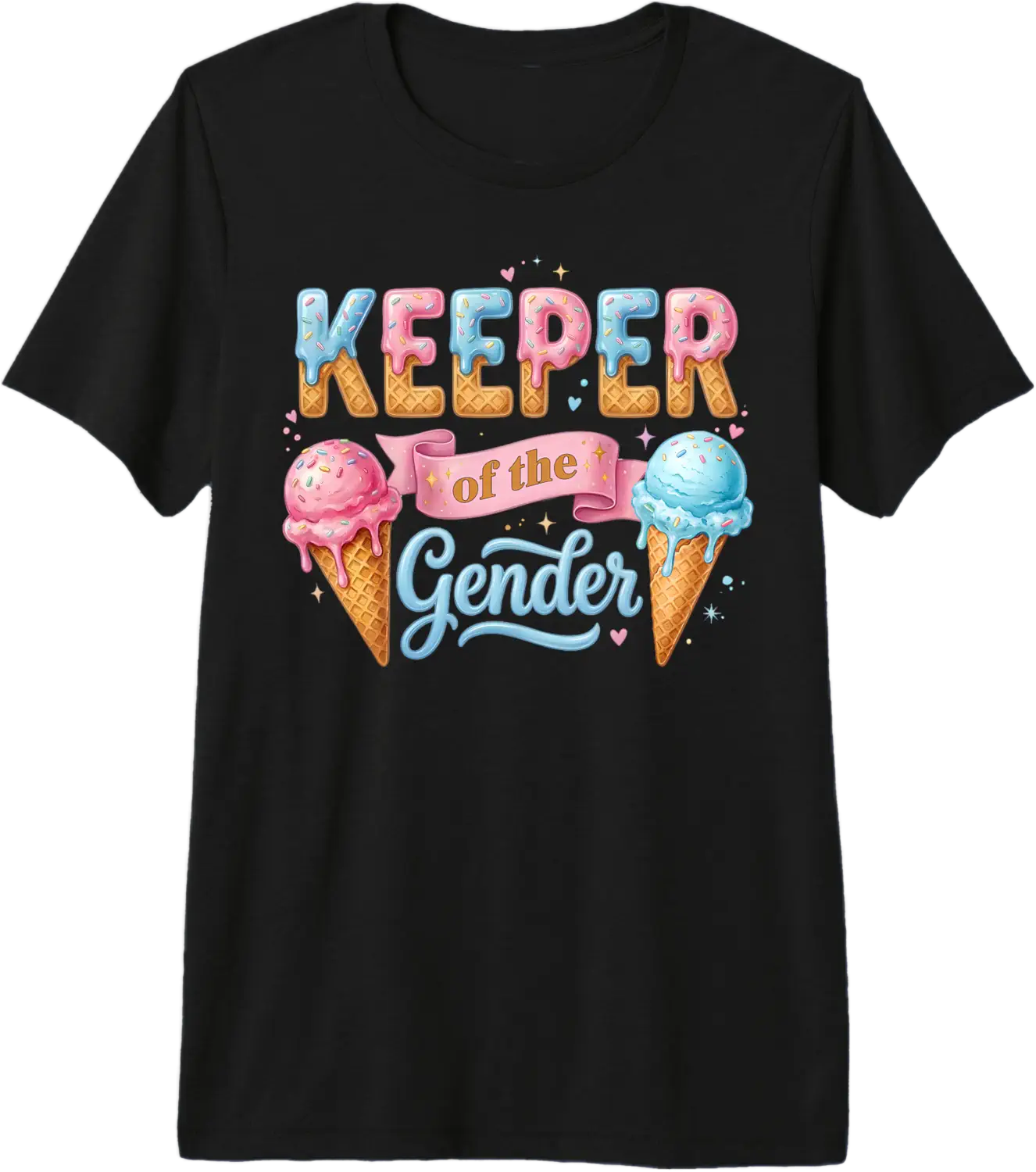 Keeper Of The Gender Ice Cream Whats The Scoop Gender Reveal Tri-Blend ...