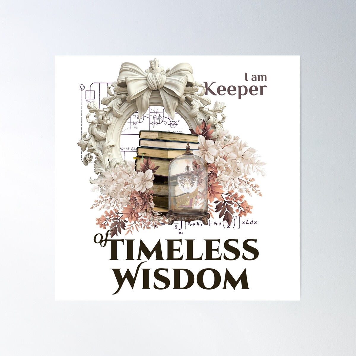Keeper Of Timeless Wisdom Poster Wall Art, Modern Wall Decor For Living ...