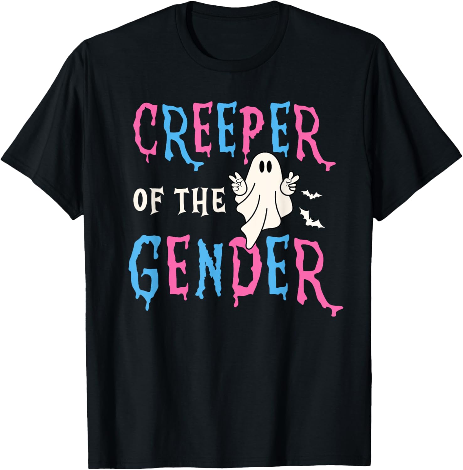 Keeper of Gender Halloween Funny Creeper Gender Reveal Party T-Shirt ...