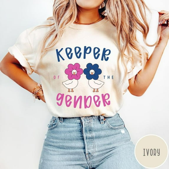 Keeper of the Gender Comfort Colors® Shirt, Gender Reveal Party Shirts ...