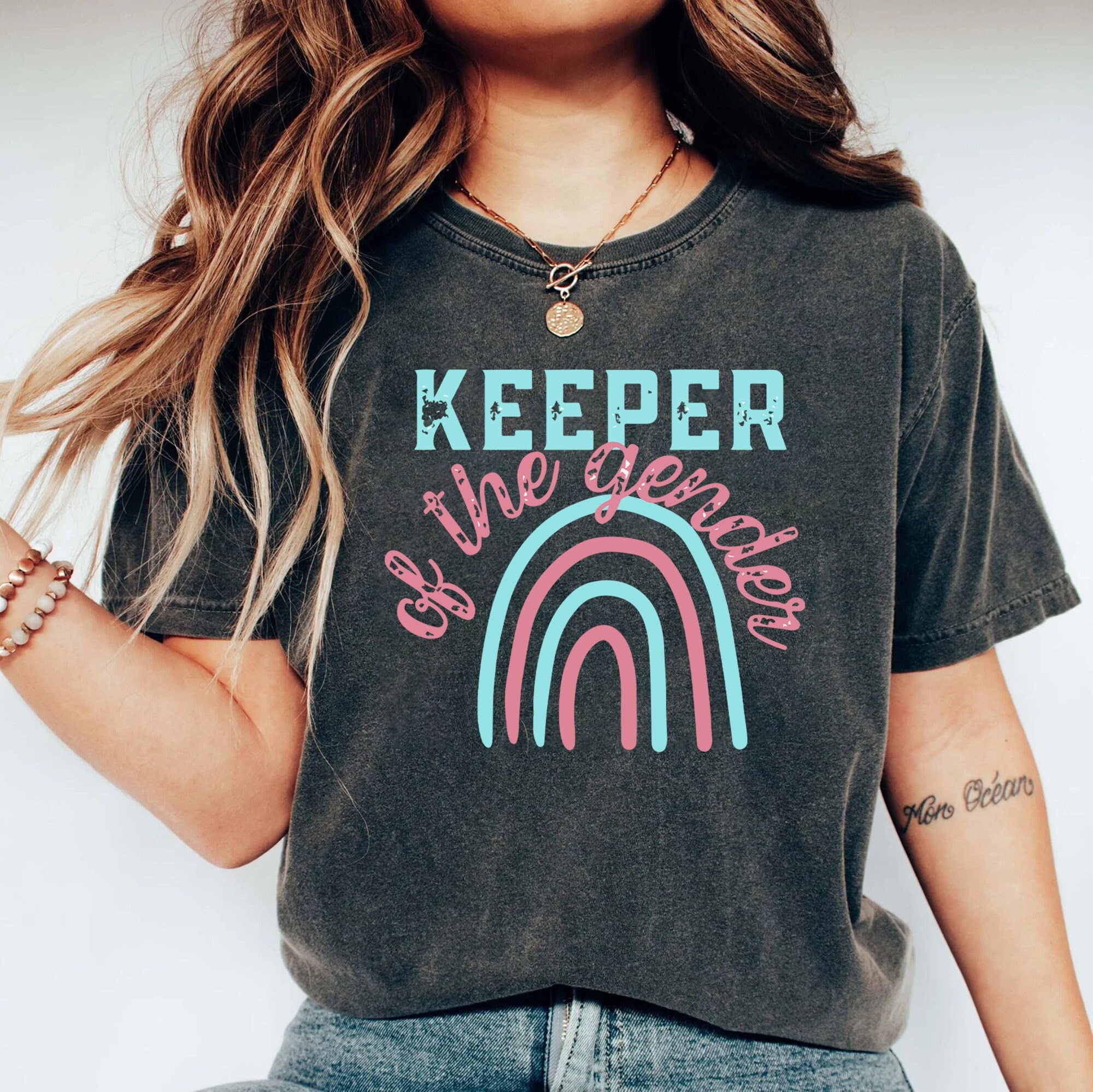 Keeper of the Gender Shirt, Gender Announcement Gift for Her, Cute Baby ...