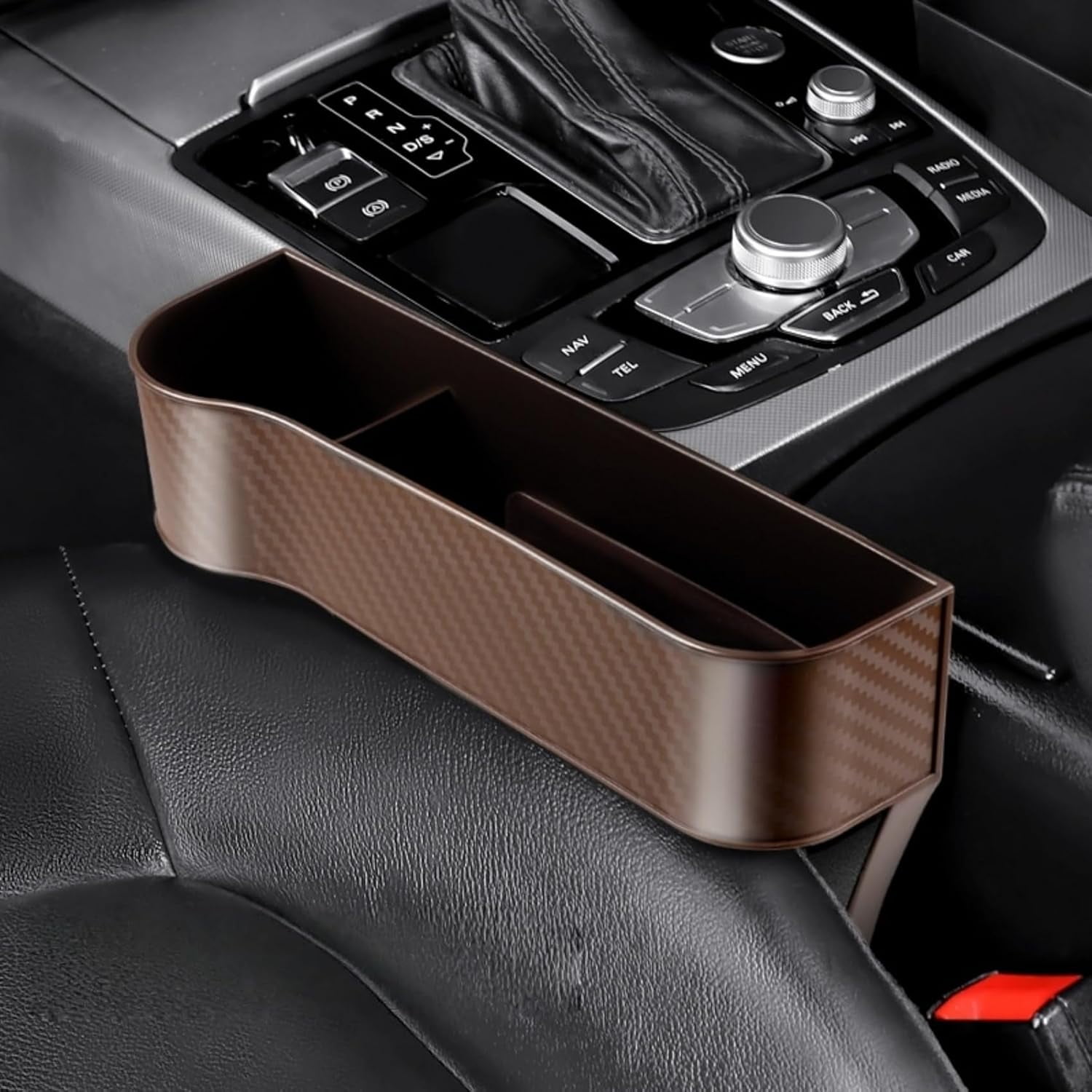 Keepholdon Car Seat Organizer, Leather Multifunctional Car Seat ...