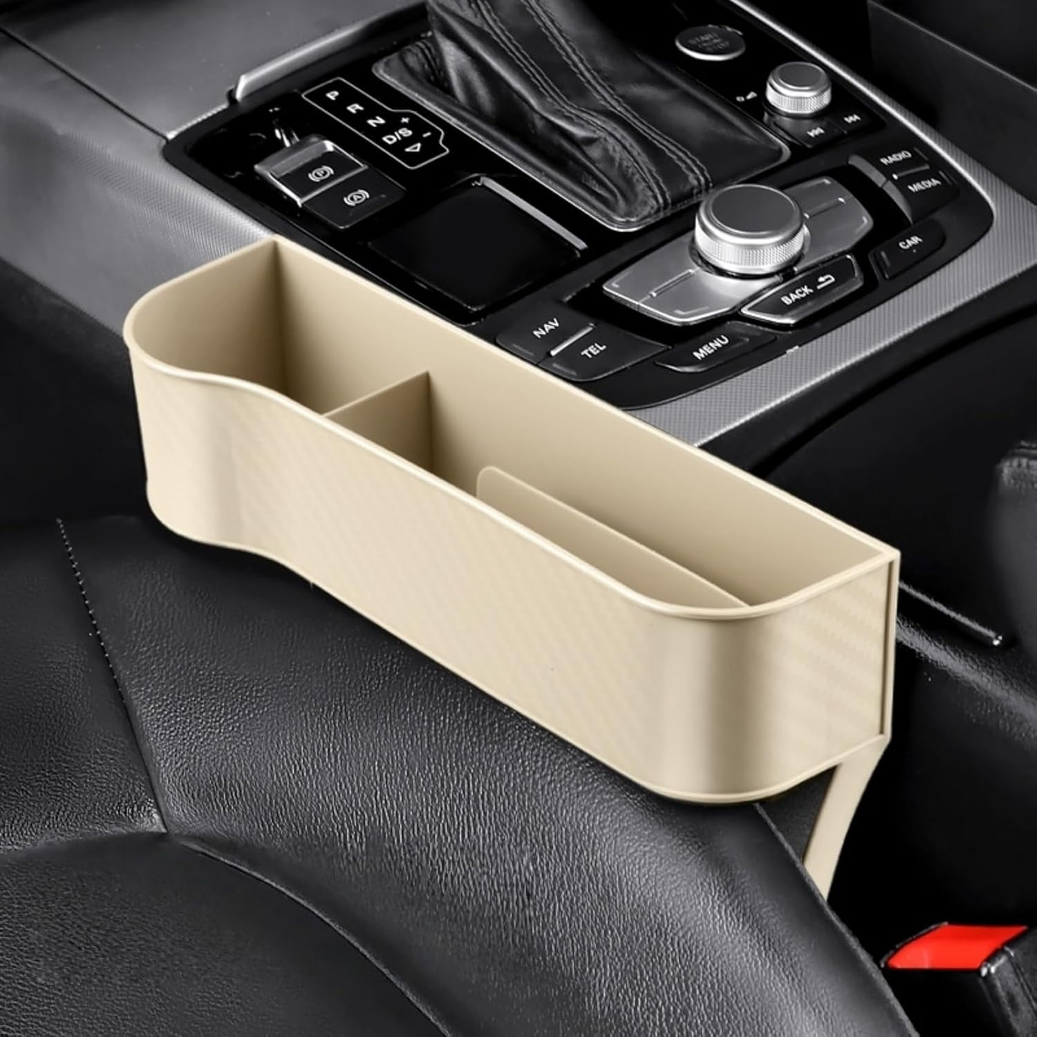 Keepholdon Car Seat Organizer, Leather Multifunctional Car Seat ...