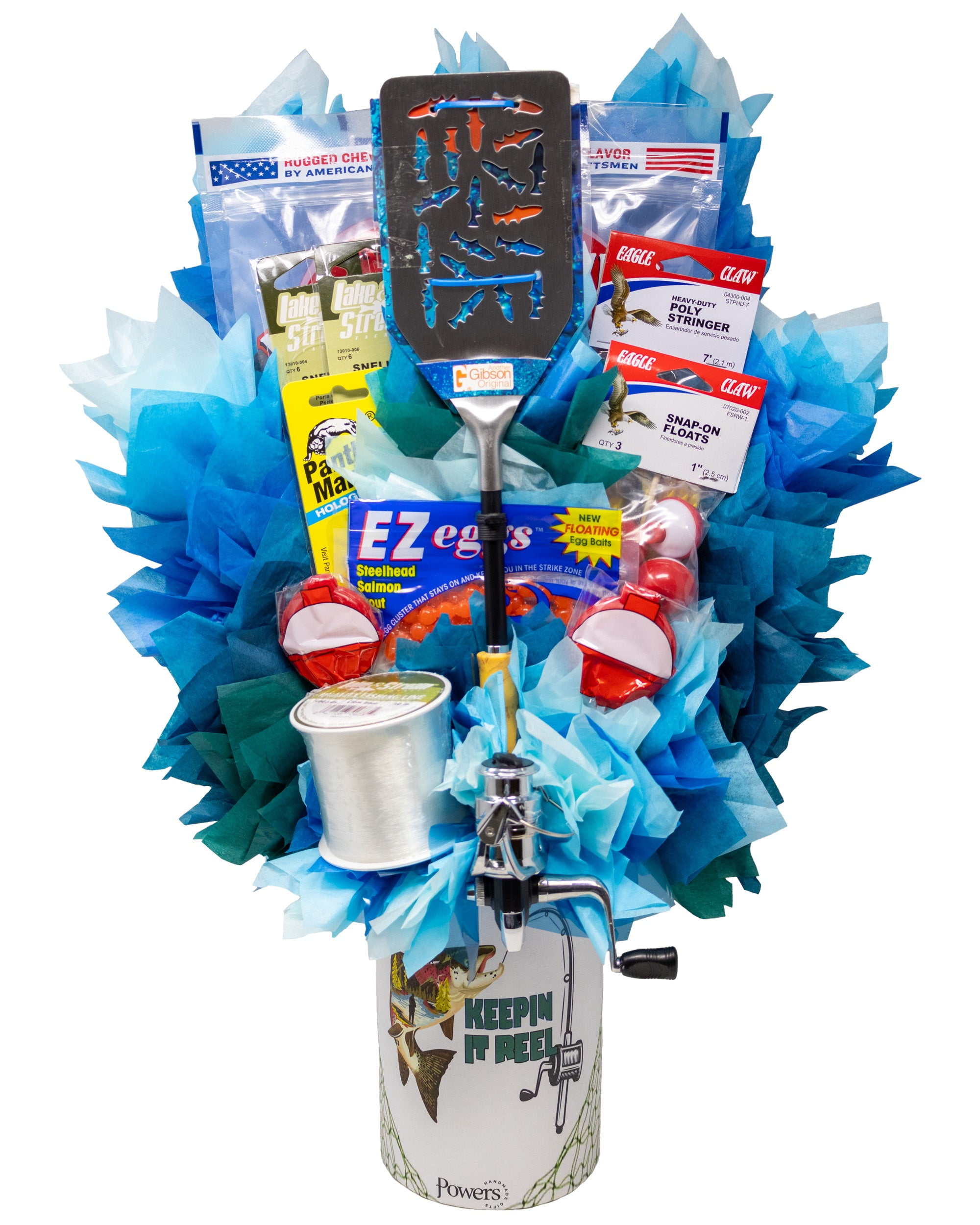 Powers Handmade Gifts Keepin' It Reel Fishing Gift Bouquet, Tackle and ...
