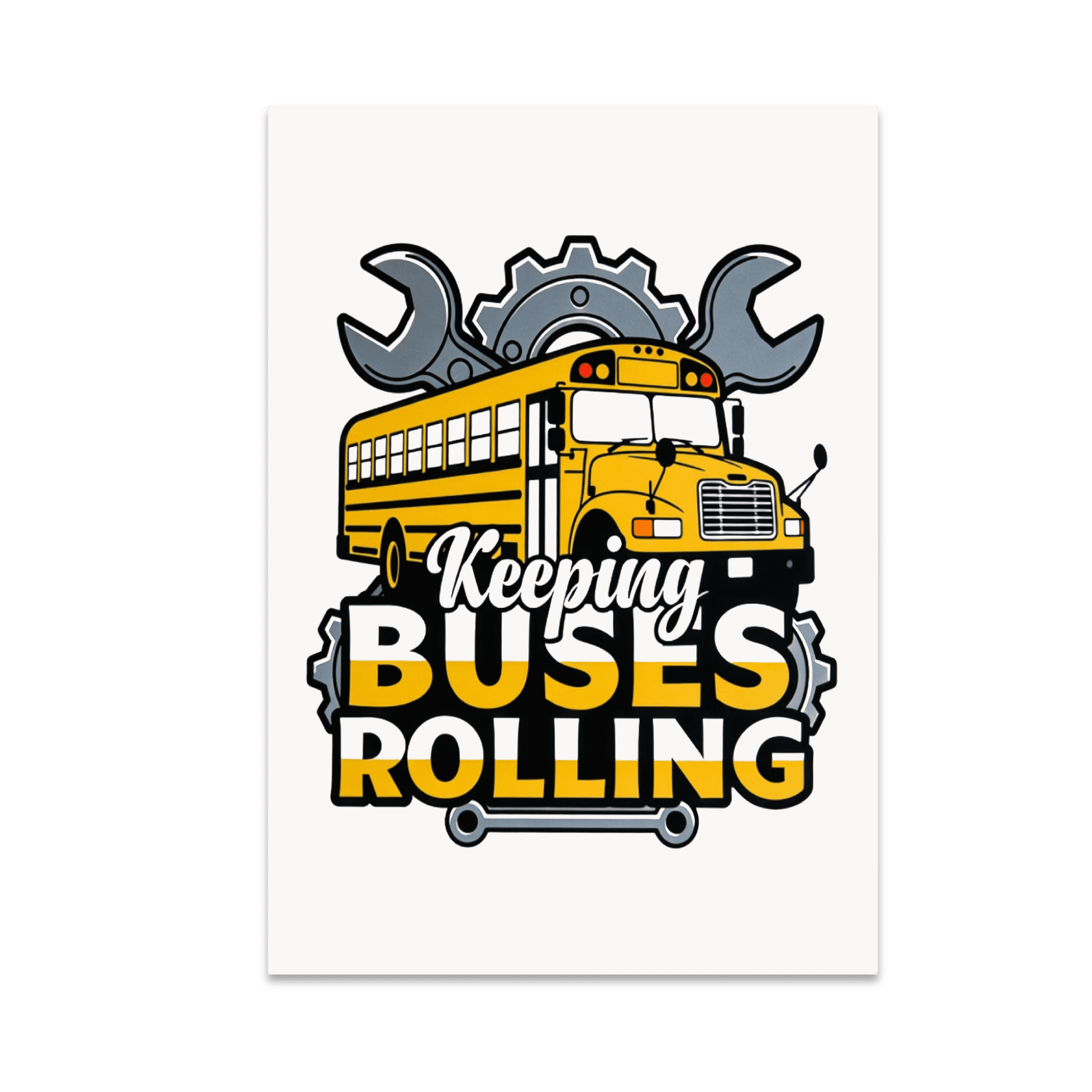 Keeping Buses Rolling Poster Art - Mechanic Pride - 13x19 Poster Print ...