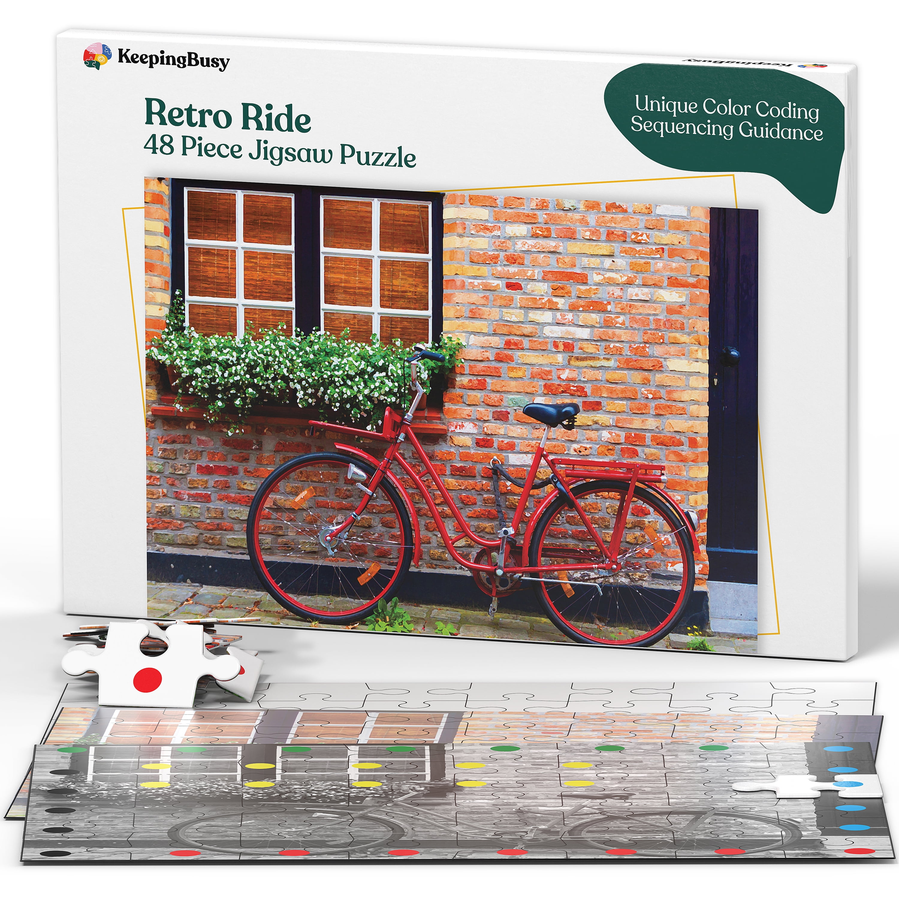 Keeping Busy Dementia Puzzles for Seniors: 48-Piece Retro Ride Color ...