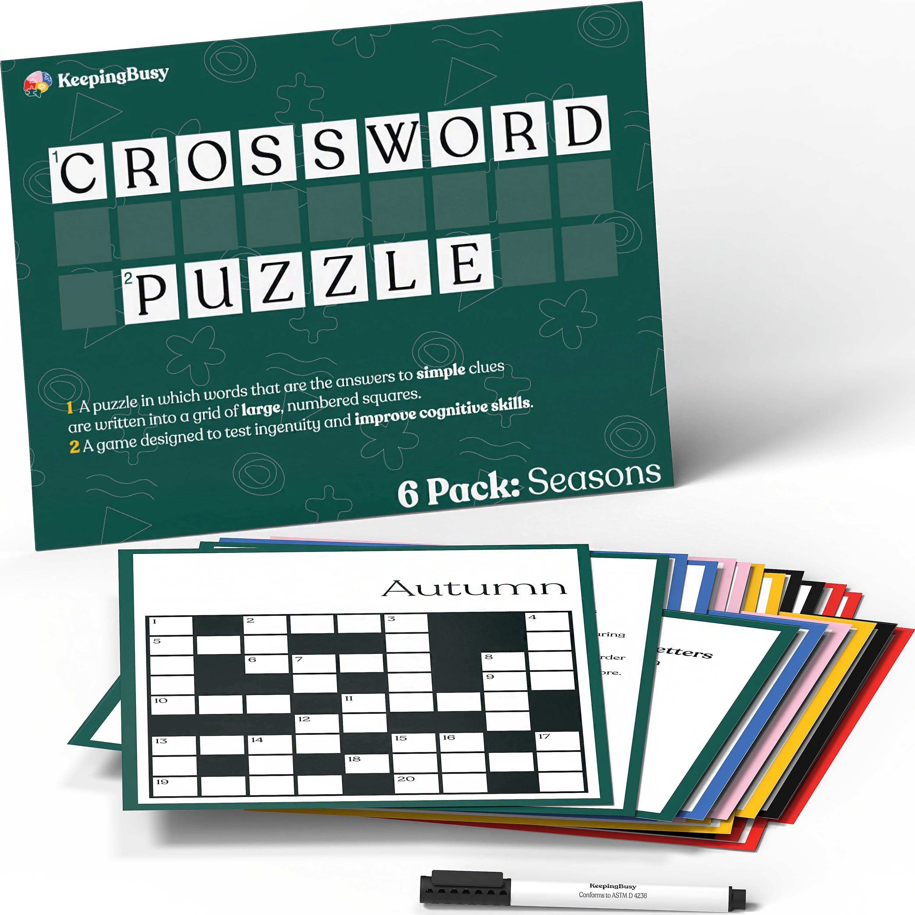 Keeping Busy Large Print Crossword Puzzles for Seniors – Dementia ...