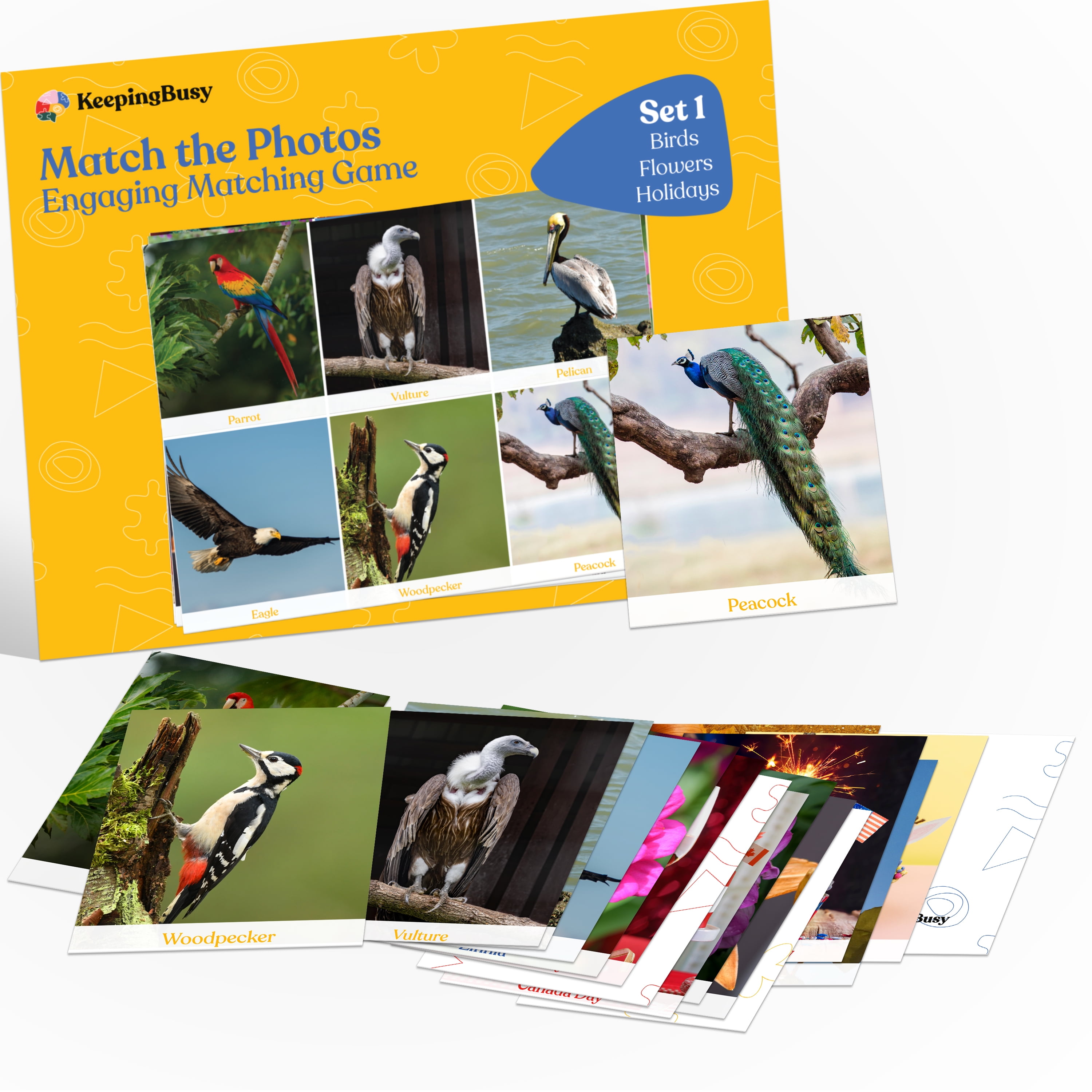 Keeping Busy Match The Photo Game with Fun Facts Memory Games for ...