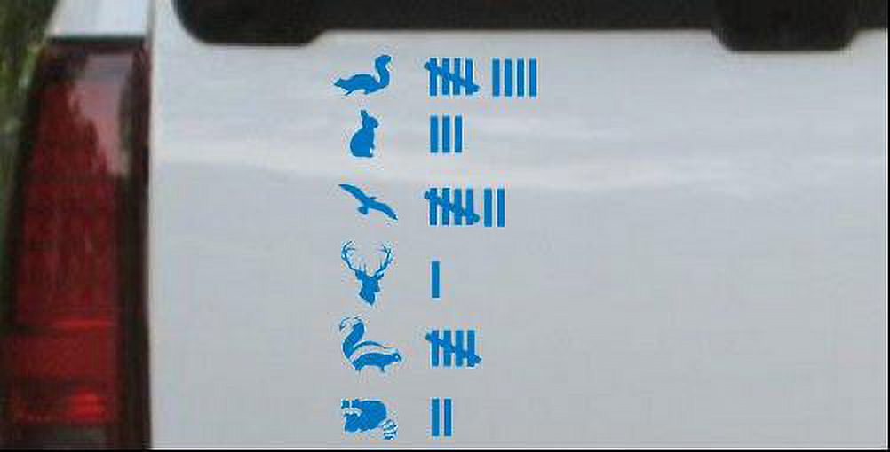 Keeping Count Roadkill Animals Car or Truck Window Decal Sticker ...
