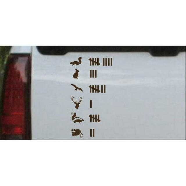 Keeping Count Roadkill Animals Car or Truck Window Decal Sticker ...