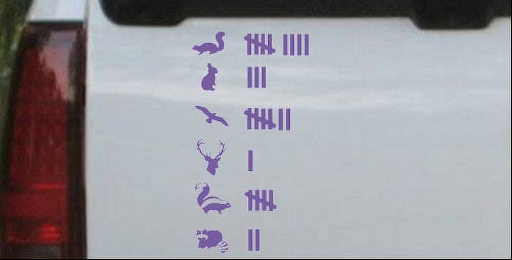Keeping Count Roadkill Animals Car or Truck Window Decal Sticker ...