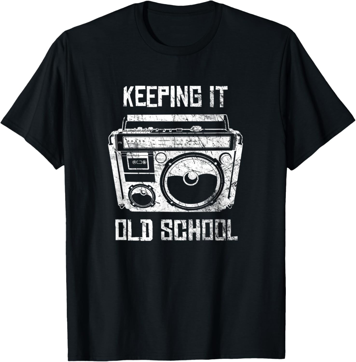 Keeping It Old School 80s 90s Boombox design Retro Music T-Shirt - Walmart.com