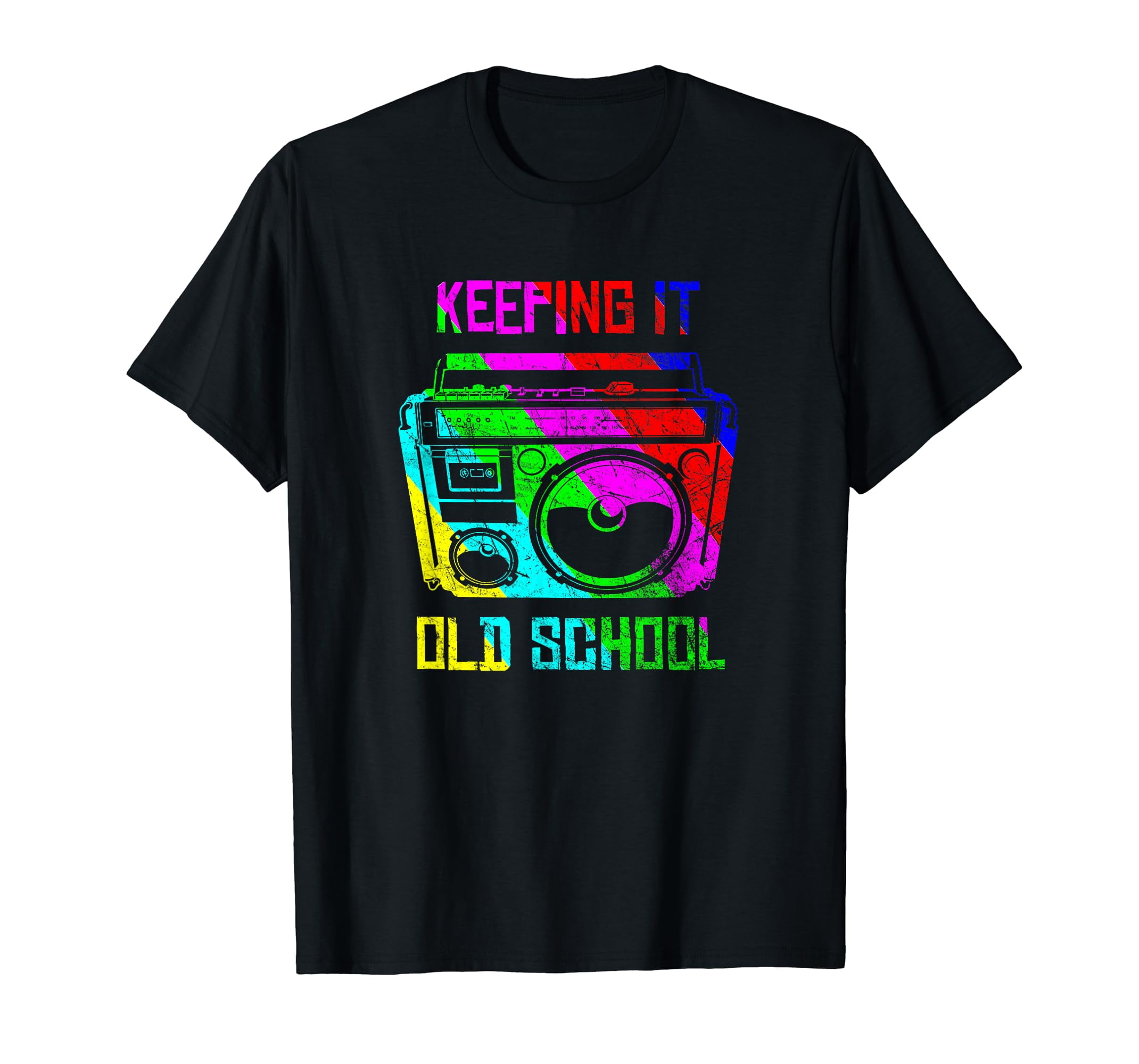 Keeping It Old School 80s 90s portable stereo Retro Music T-Shirt ...