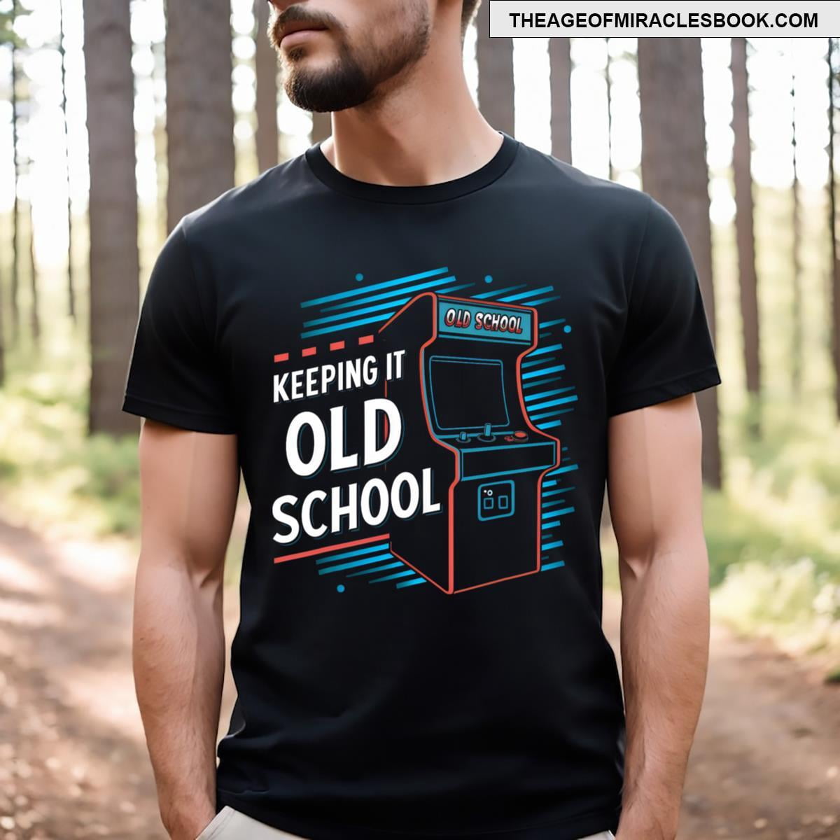 Keeping It Old School Gamer Vintage 80s 90s Arcade Gaming T-shirt ...