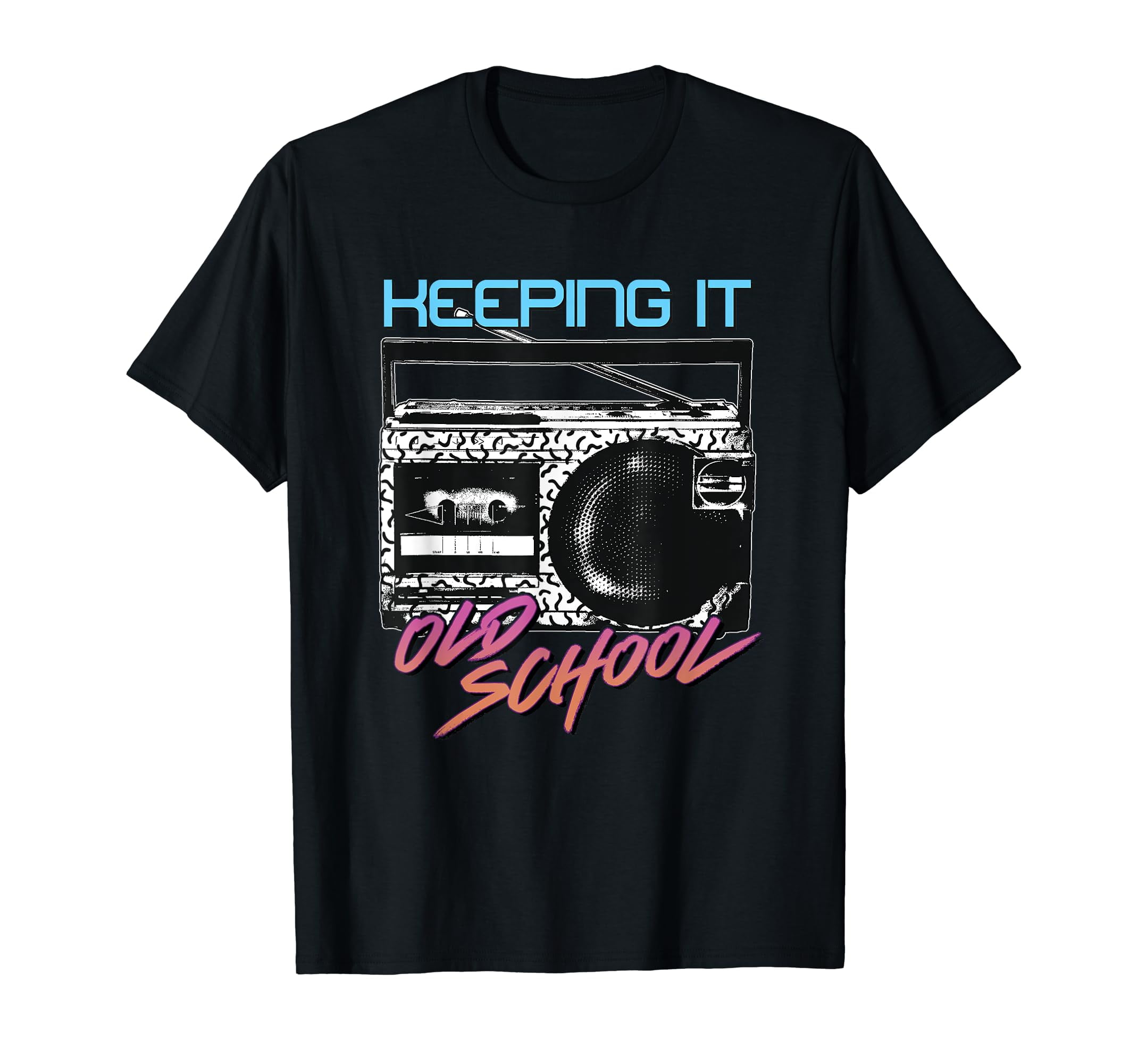 Keeping It Old School Retro 80s 90s Boombox Music T-Shirt - Walmart.com