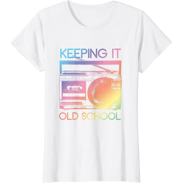 Keeping It Old School Retro 80s 90s Boombox Music T-Shirt - Walmart.com