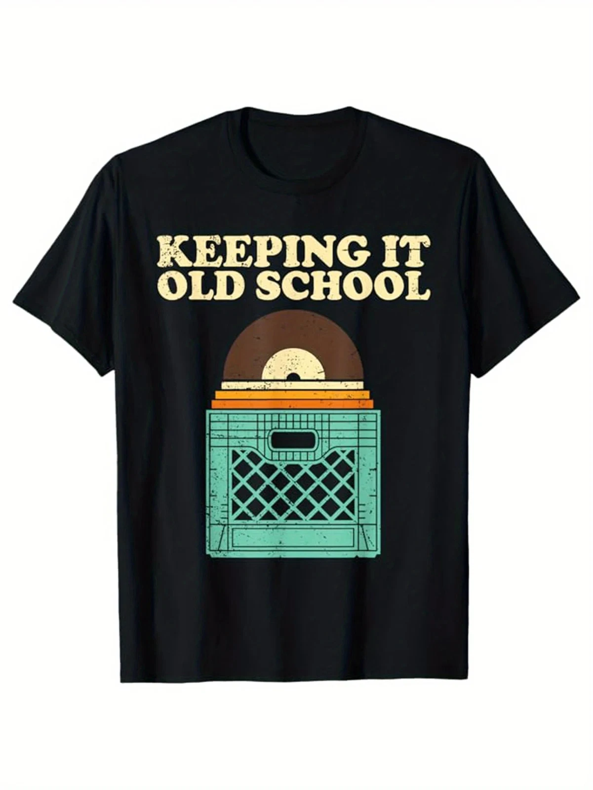 Keeping It Old School Retro Vinyl Record Music Lover Graphic Unisex T ...