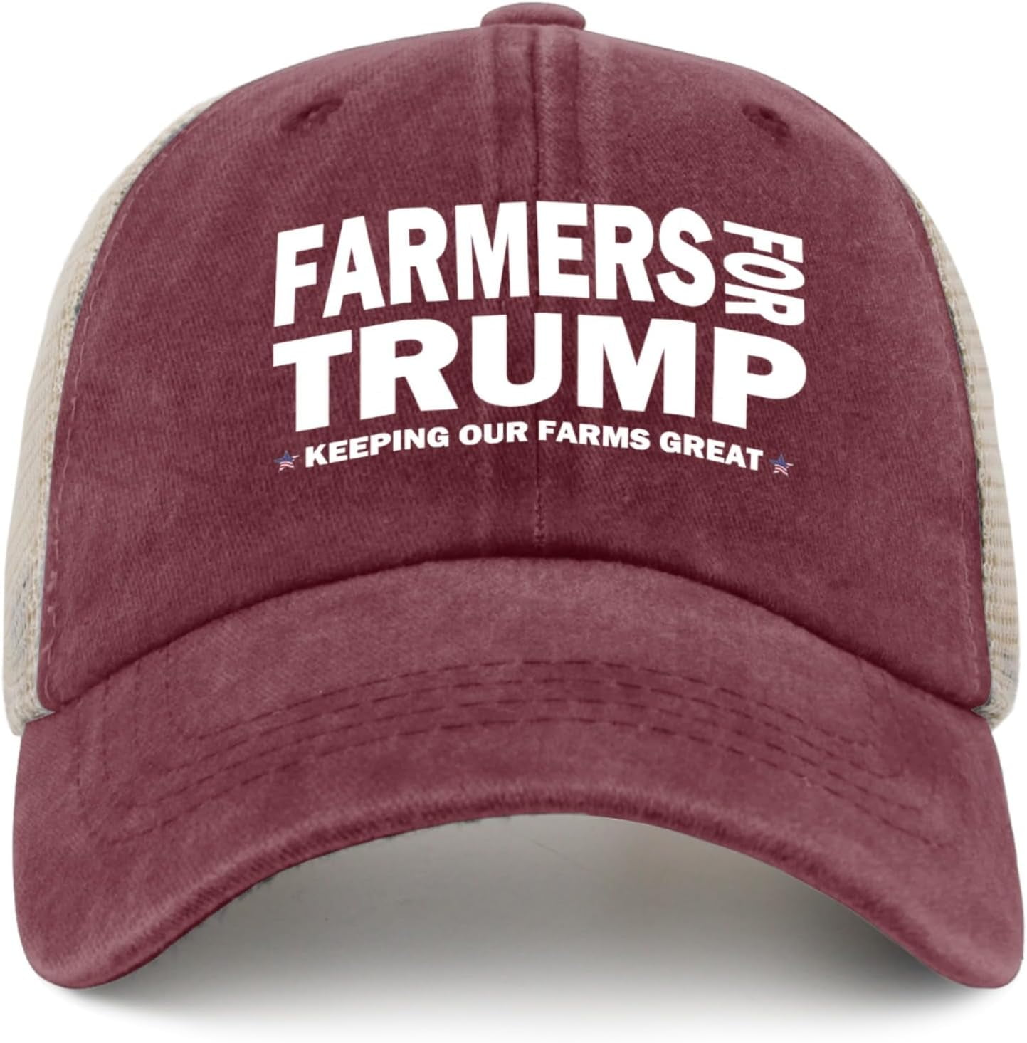 Keeping Our Farms Great Farmers for Trump Trucker Hat Women Trendy Mesh Baseball Cap for Summer ...