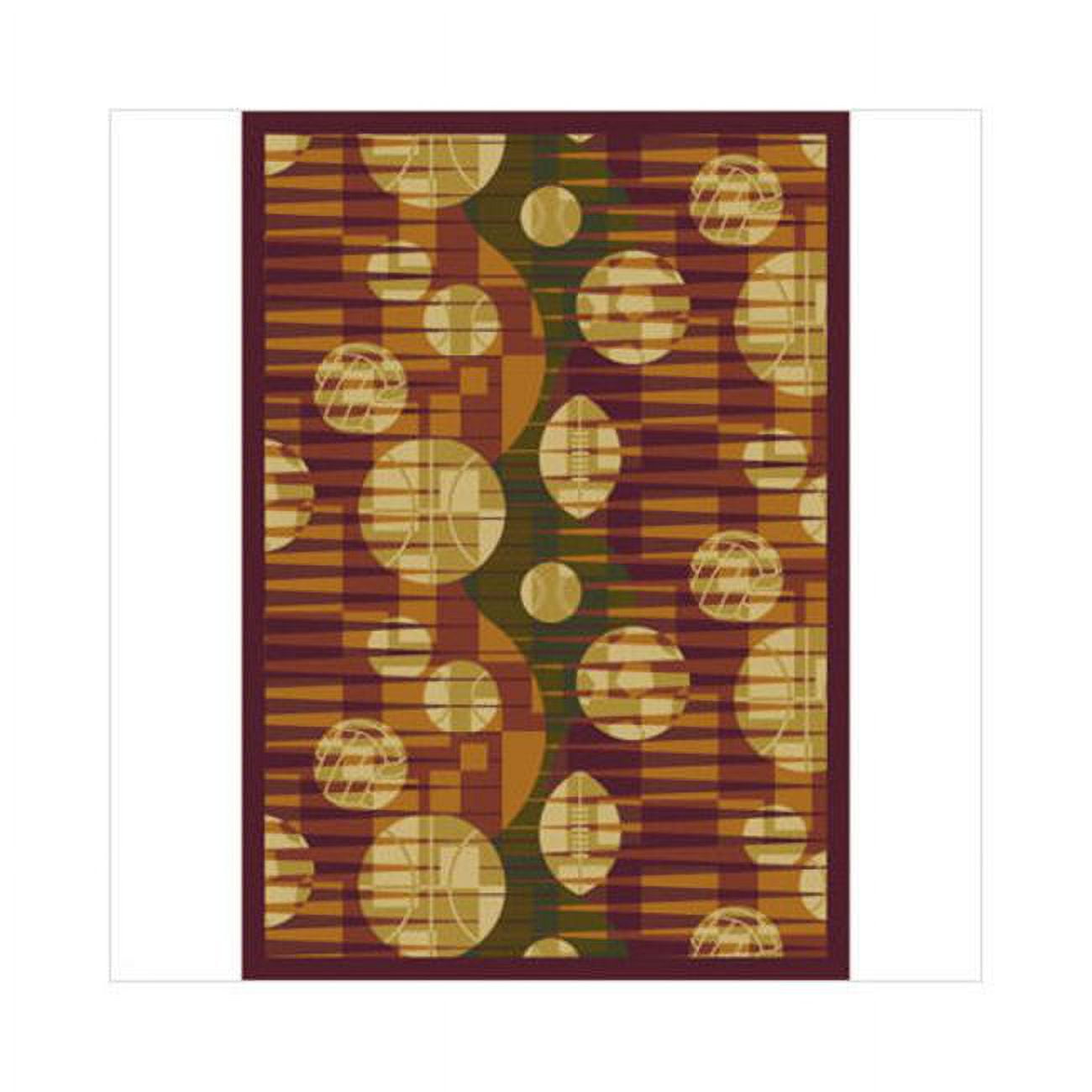 Keeping Score Rust 5 ft.4 in. x 7 ft.8 in. WearOn Nylon Machine Tufted ...