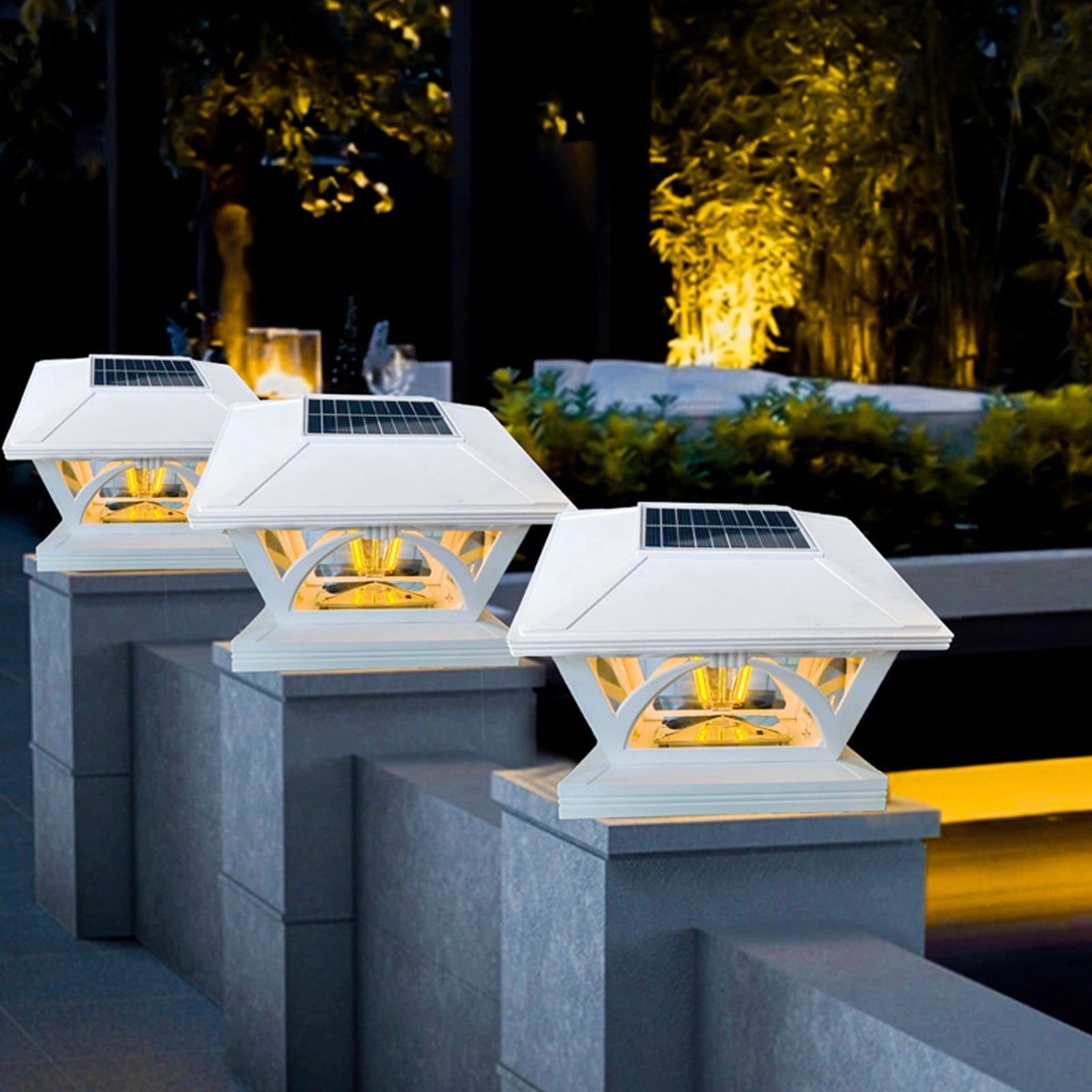 Keeplus Solar LED Column Headlights For Outdoor Lighting Small Night ...