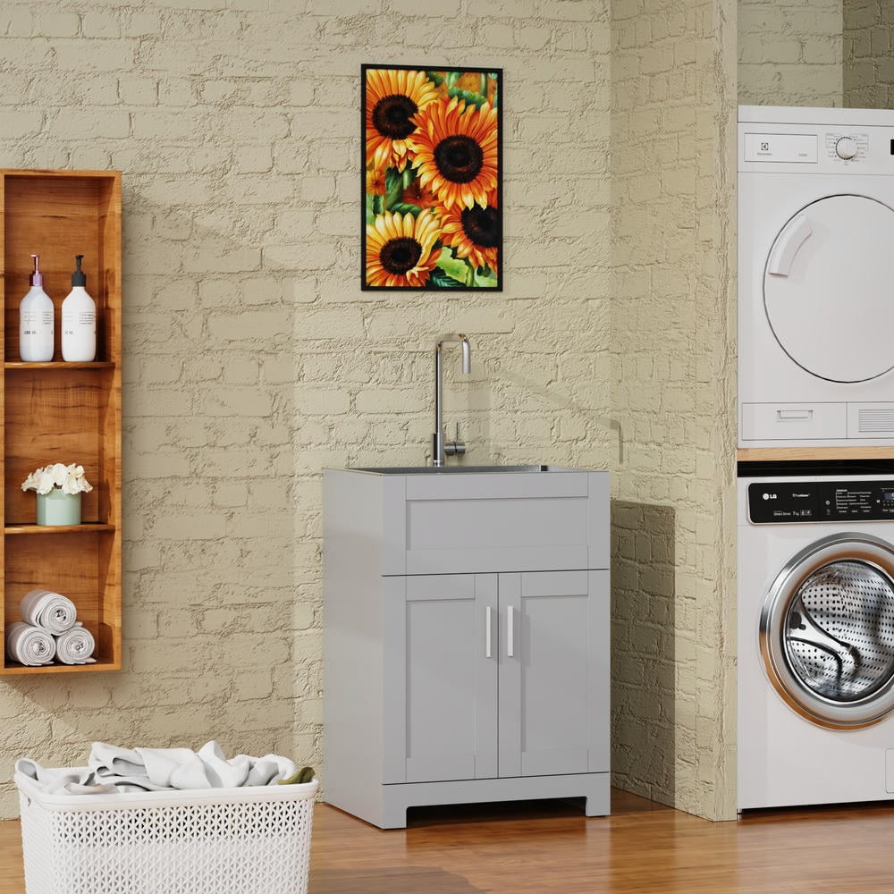 Keepoman 24inch Bath Vanity with Sink Vanity Laundry Utility and ...