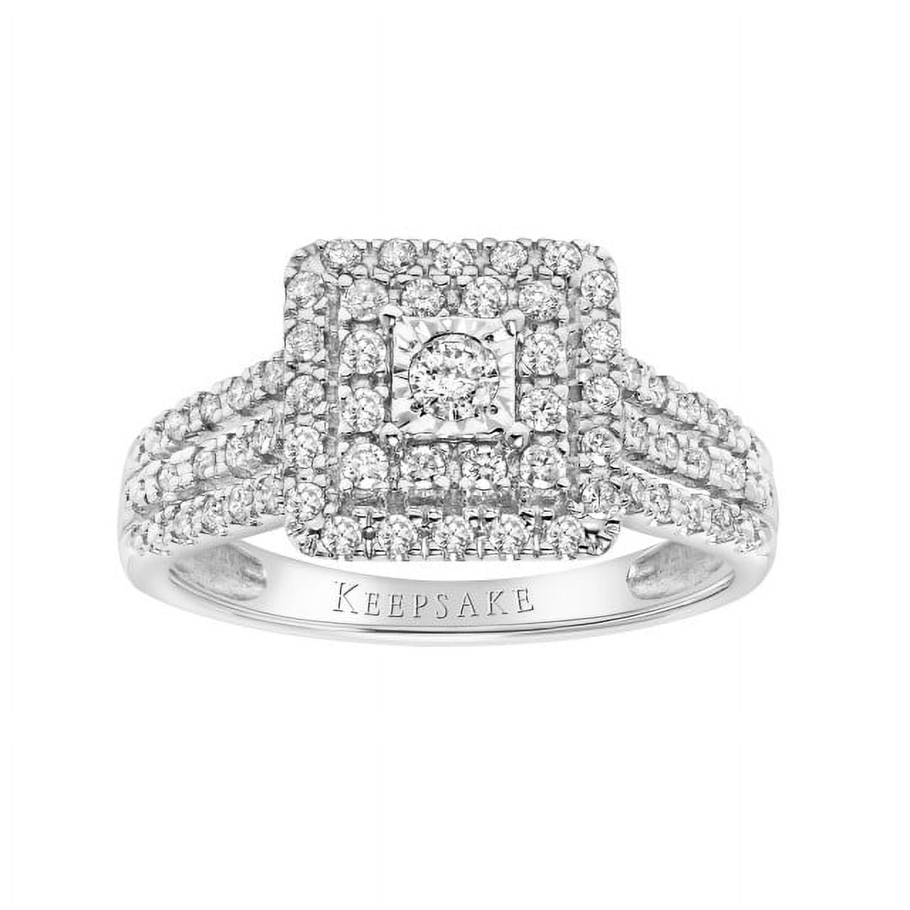 Keepsake 1/2ctw Certified Genuine Diamond 10KT White Gold Ladies ...