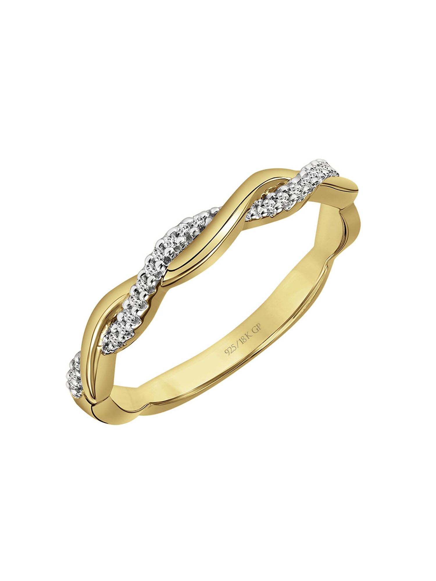 Keepsake Diamond-Accent Twist Anniversary Ring in 18k Yellow Gold over ...