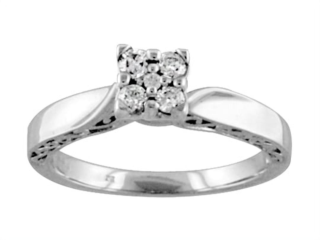 Keepsake Enchanted Princess Diamond Ring 1/5 ct. t.w. in 10K White Gold ...