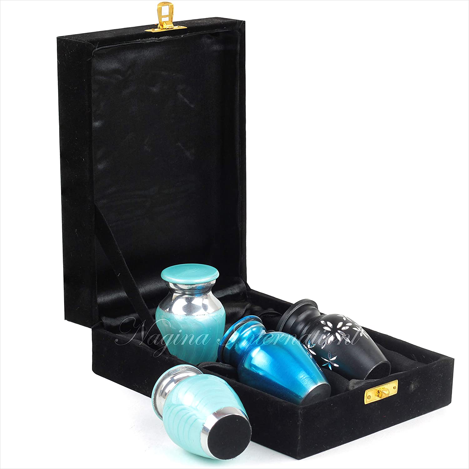 Keepsake Funerary Urns for Human Ashes Set of 4 | Mini Funeral ...