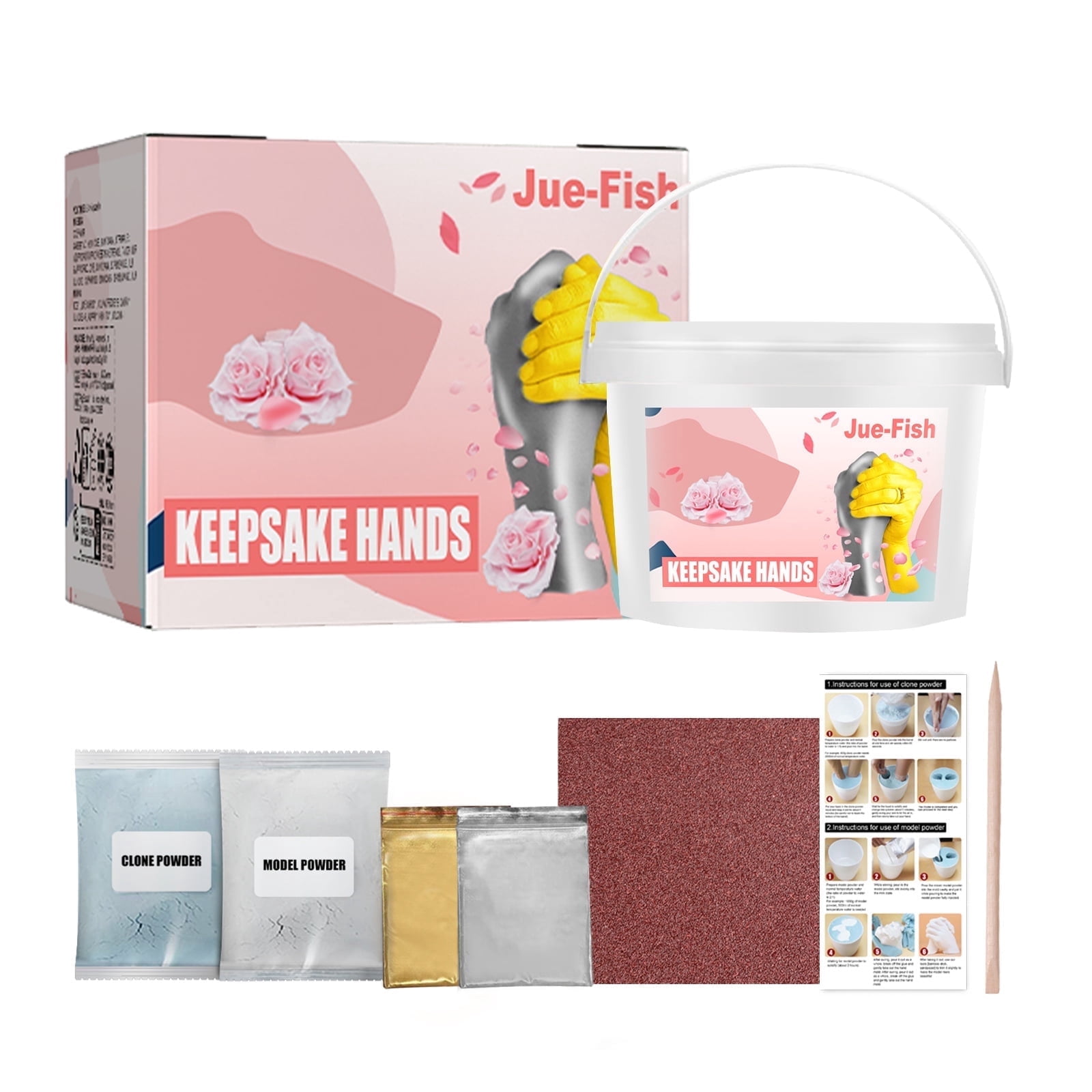 Keepsake Hands Casting Kit Diy Plaster Statue Molding Kit, Hand Holding ...