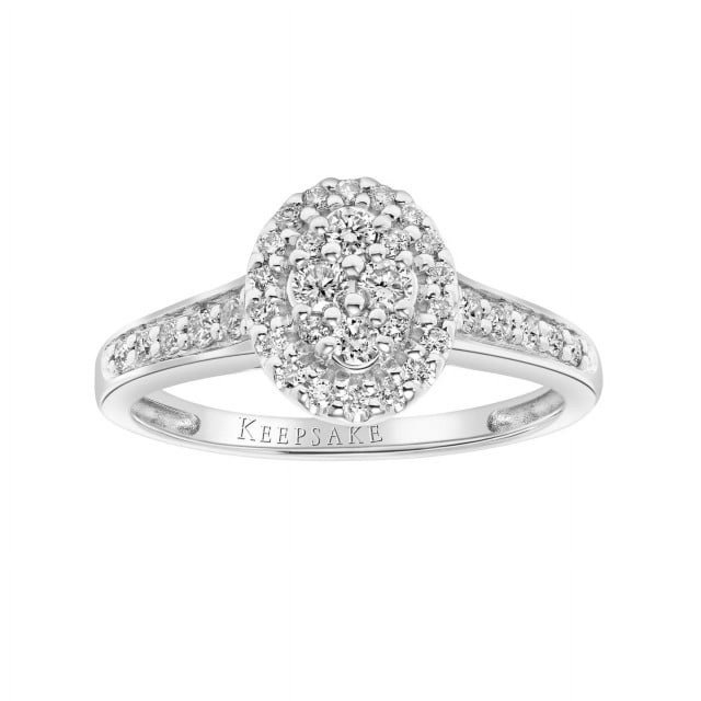 Keepsake Laurel 3/8ctw Certified Diamond Oval Shape 14KT Engagement ...