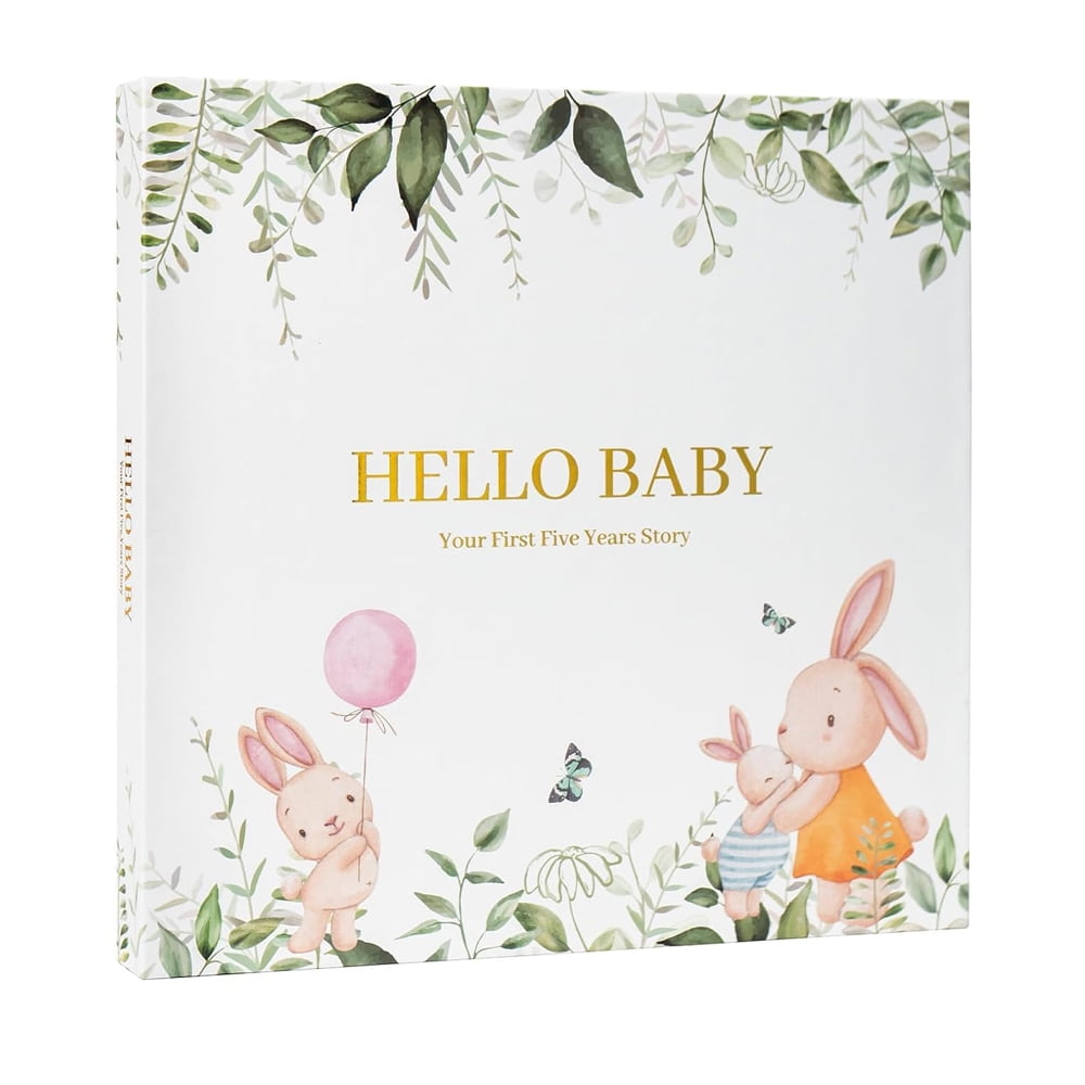 LONPUR Keepsake Memory Timeless First 5 Year Baby Book for Gender ...