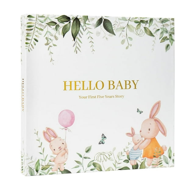 LONPUR Keepsake Memory Timeless First 5 Year Baby Book for Gender ...