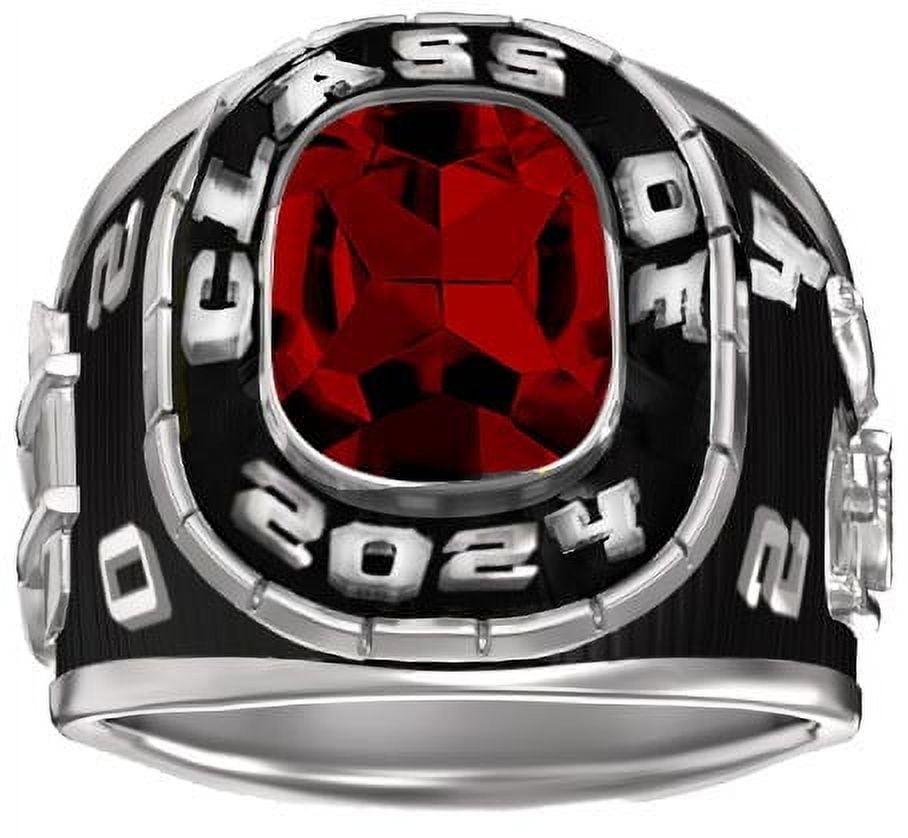 Keepsake Men's Square Traditional Class Ring with simulated stone ...