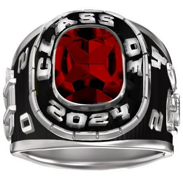 Keepsake Men's Square Traditional Class Ring with simulated stone ...
