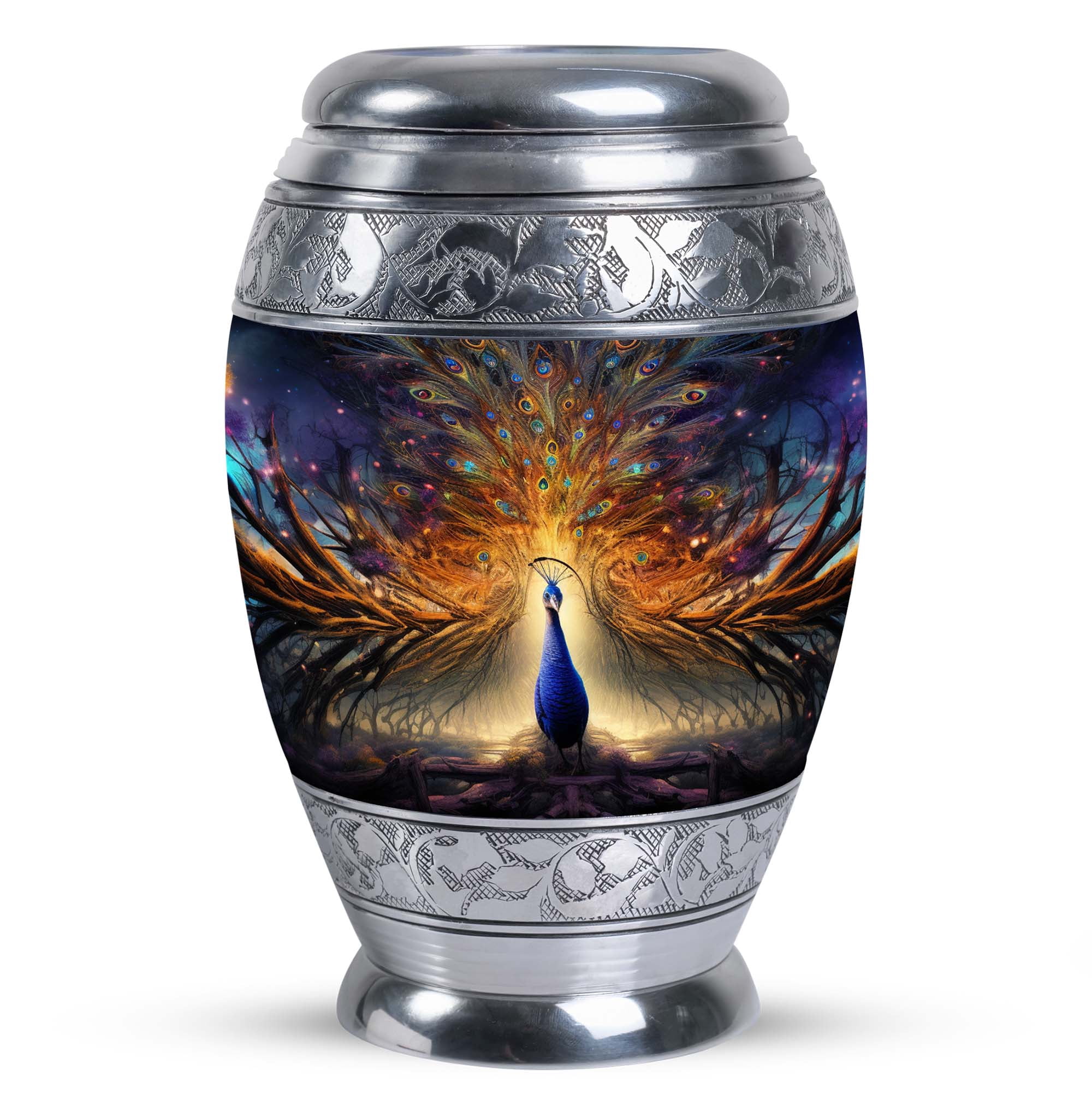 Keepsake Peacock Urn For Human Ashes - Small Urns For Ashes Adult ...