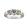 Keepsake Personalized Family Jewelry Birthstone Entwined Mother's Ring available in Sterling ...