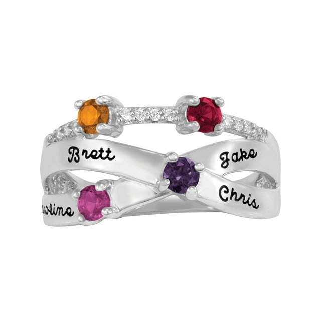 Keepsake Personalized Family Jewelry Birthstone Providence Mother's Ring available in Sterling ...