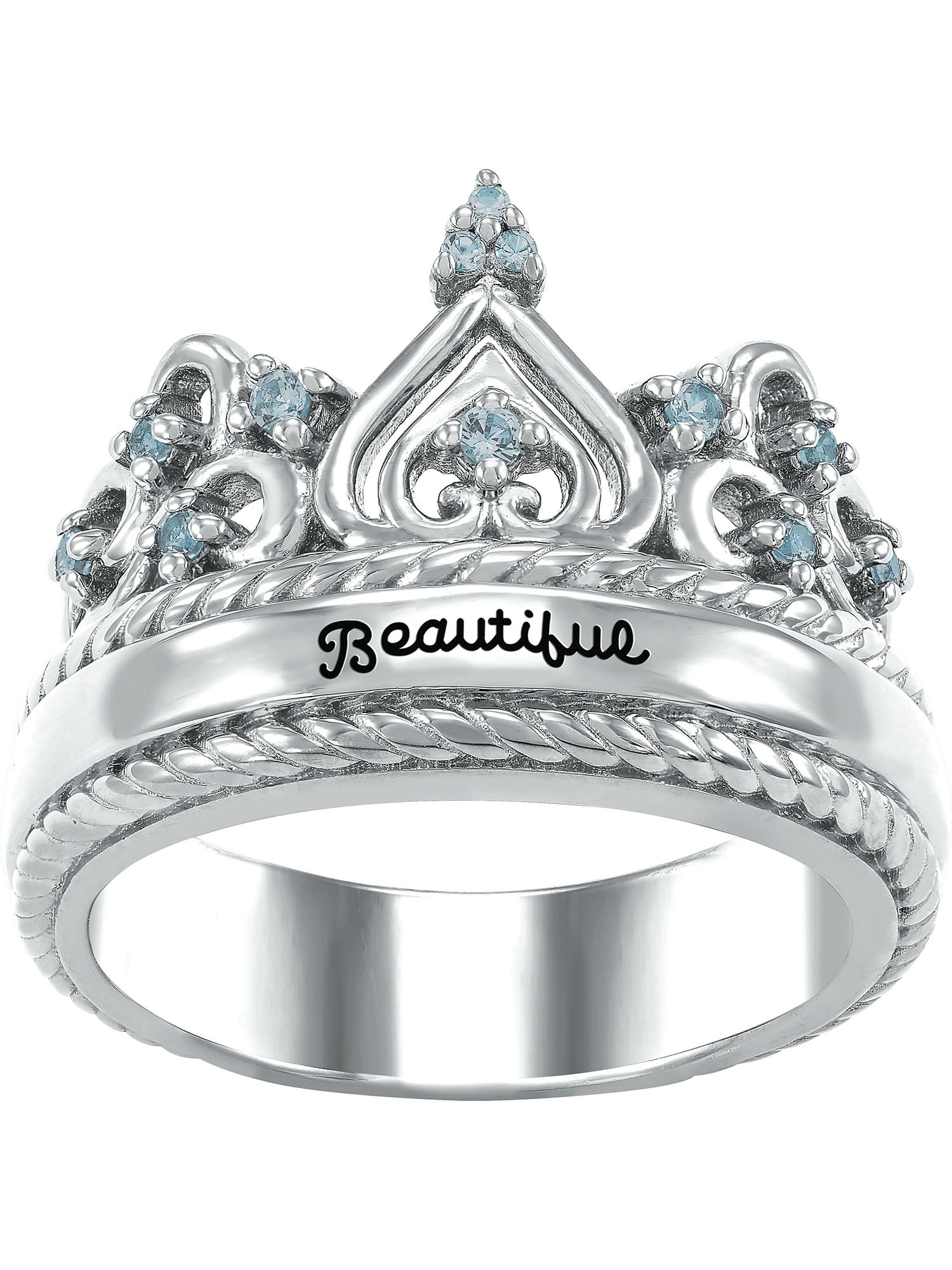 Keepsake Personalized Family Jewelry Daphne Birthstone Women's Ring available in Sterling Silver ...